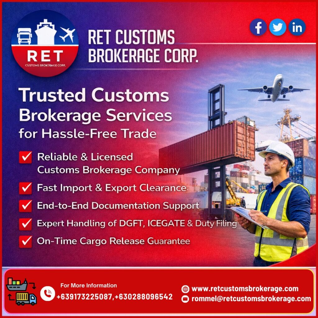Customs Brokerage Services in Manila Philippines | RET Customs Broker